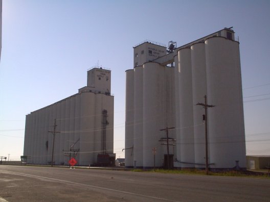 Modern grain elevator, Offerle, KS.